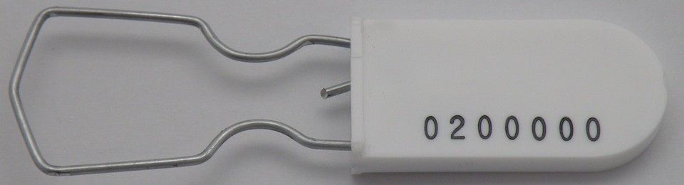 25 White Wire Padlock Evident Safety Lock Electric Meter Tag Security ...