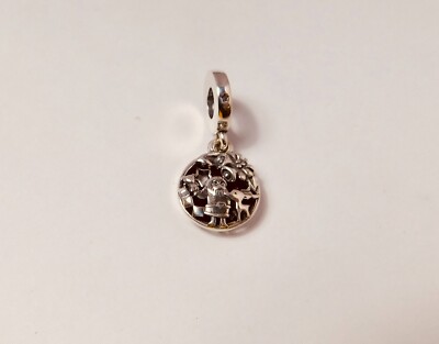 Authentic Pandora Charm, Santa Peace Love and Joy Dangle, #798468C01 | eBay