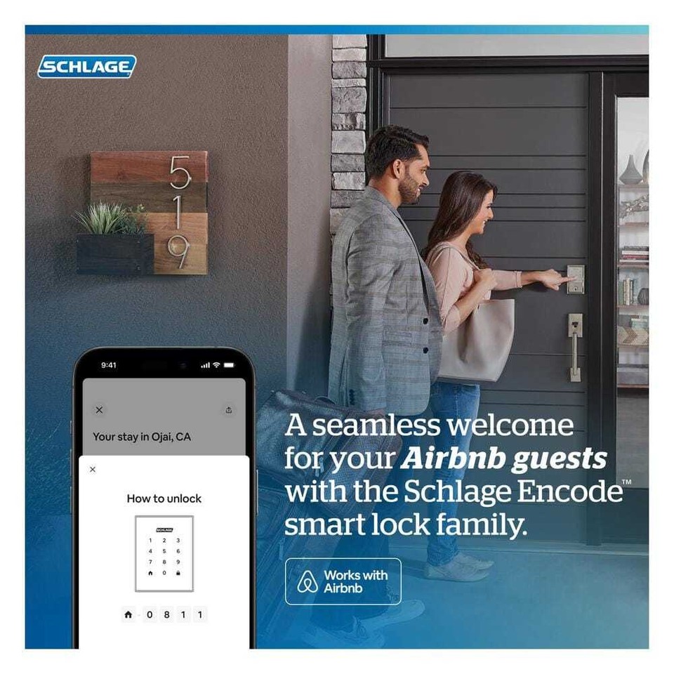 Century Matte Black Electronic Encode Smart WiFi Deadbolt with Alarm | eBay