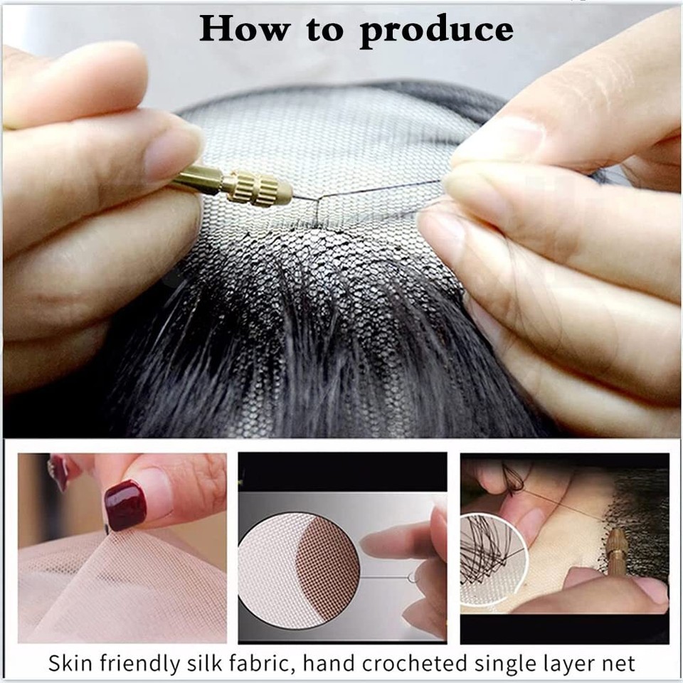 Hand Made Swiss Lace Mustache Human Hair Mustache Long Beard for Men's ...