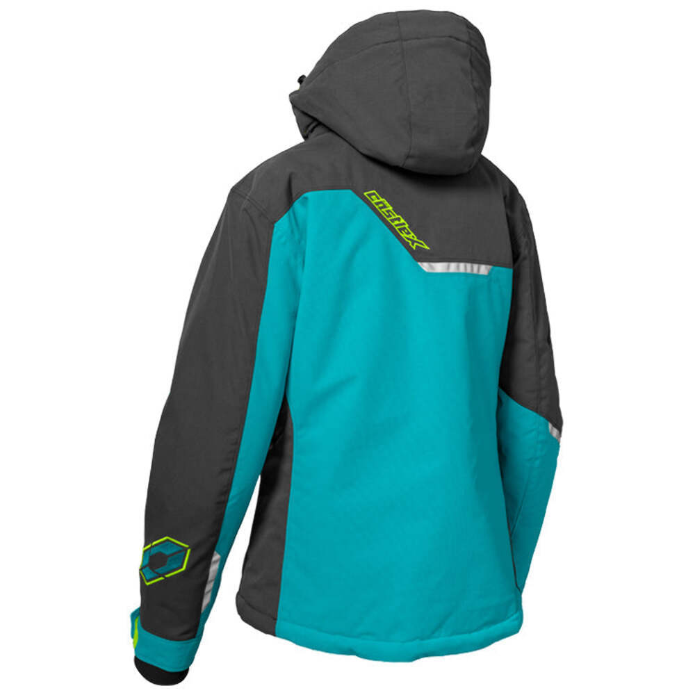 Castle X Powder G4 Women's Snowmobile Jacket - Turquoise/Hi-Vis ...