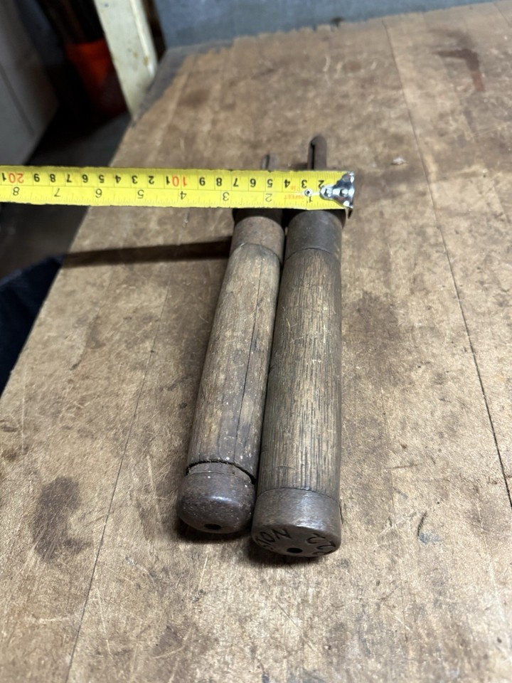 Antique Old 2 Two Man Crosscut Hand Saw Logger Tool Wood Handles Set ...