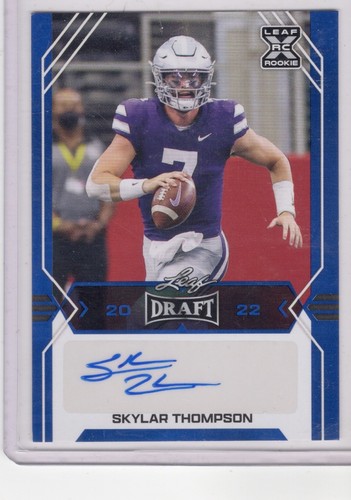 2022 Leaf Draft Skylar Thompson Blue AUTO | eBay
