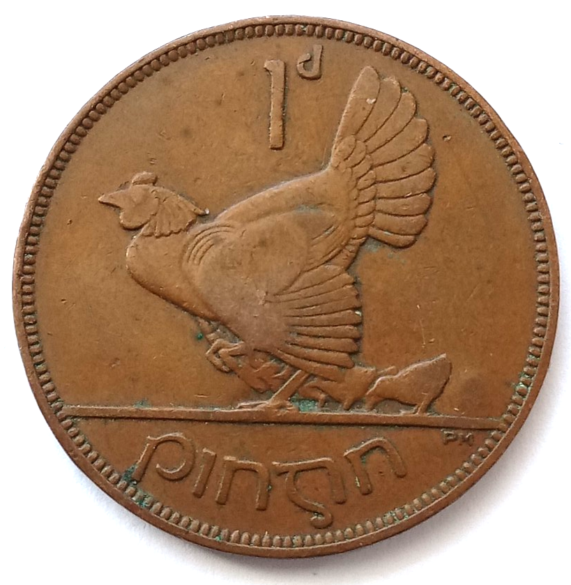 1935 Ireland / Eire Chick And Hens One Penny Coin Good Grade. 55 | eBay UK