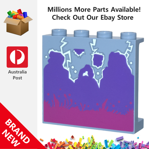 Genuine LEGO™ Sand Blue Panel 1 x 4 x 3 with Side Supports - Hollow ...