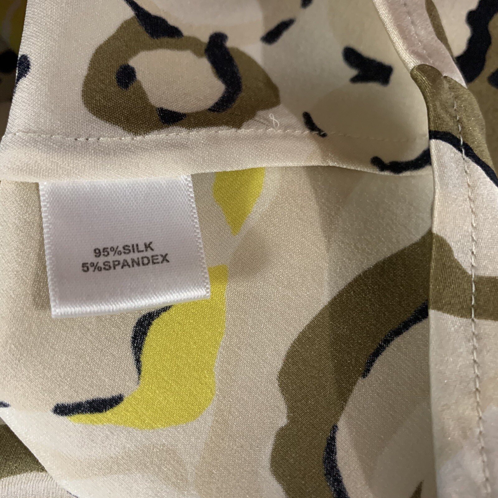 ST.JOHN SILK Watercolor Print Draped COWL NECK Sleeveless Top Shell ...