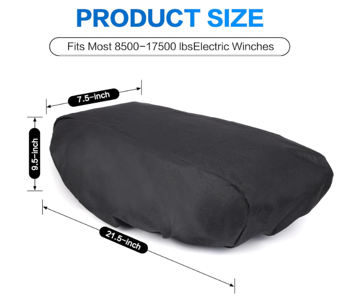 Badlands Winch Cover Heavy Duty 600D Oxford Waterproof Winch Cover ...