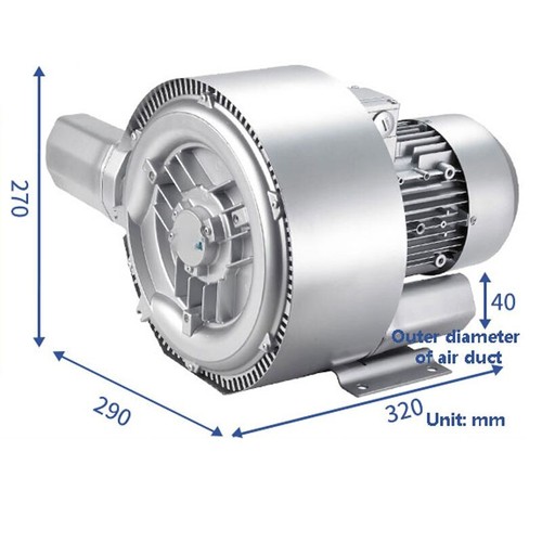 High-Pressure Fan Two-Stage Double-Impeller Air Pump River Fish Pond ...
