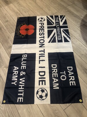 Preston North End Flag 5ft by 3ft -Preston Football Flag Football Flag ...
