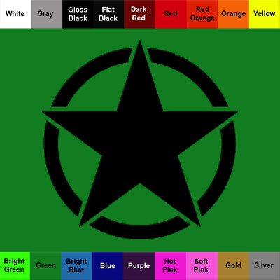 Military Star Sticker - Buy 1 Get 1 Free Every Quantity - Star Decal ...
