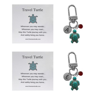 Travel Turtle Keychain Metal Sea Turtle Pendants Travel Keychain Turtle ...