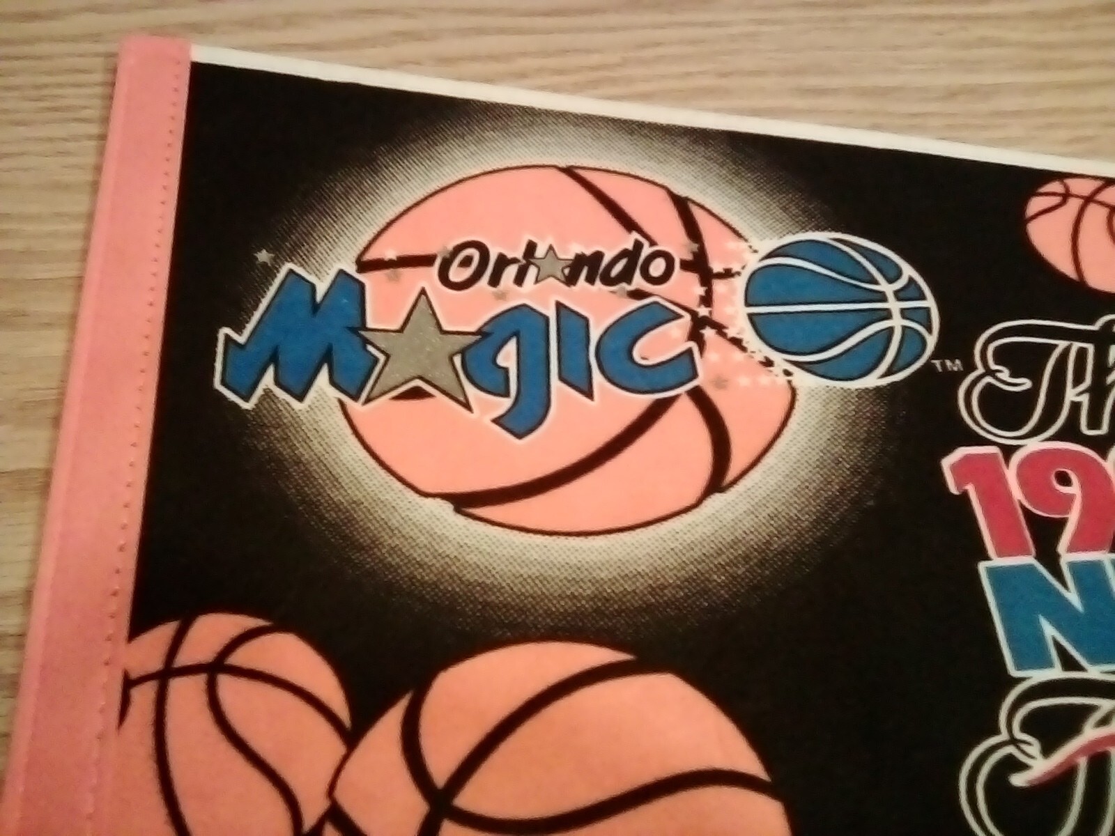 VINTAGE 1995 NBA FINALS HOUSTON ROCKETS VS. ORLANDO MAGIC Felt Pennant ...