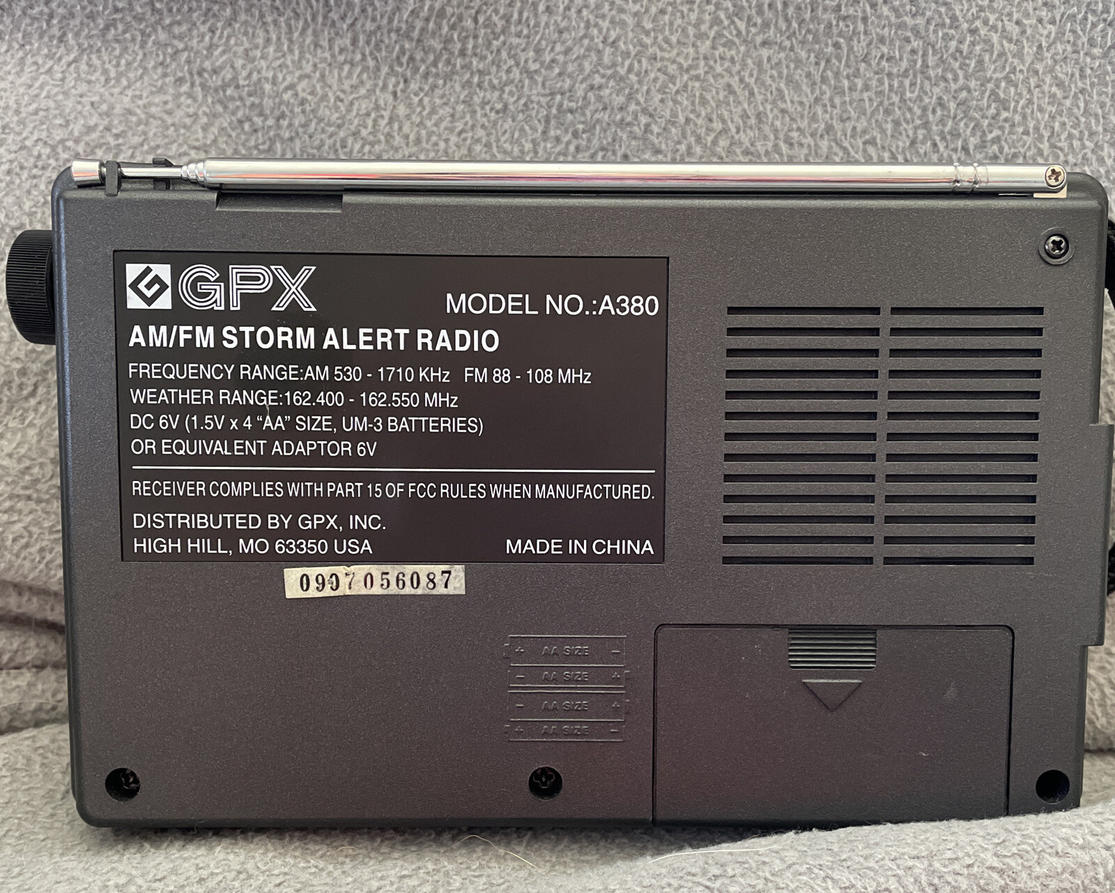 NOAA Weather Storm Alert AM/FM Radio GPX Model #A380 Tested Working! | eBay