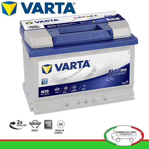 Batteria Varta 70Ah 12V Blue Dynamic N70 EFB 570 500 076 | eBay