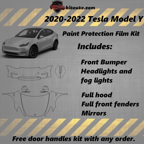 PreCut Paint Protection Film Clear Bra Kit for Tesla Model Y XPEL, 3M ...