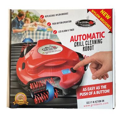 Grillbot Automatic Grill Cleaning Robot Red Nylon Brushes — NEW ...