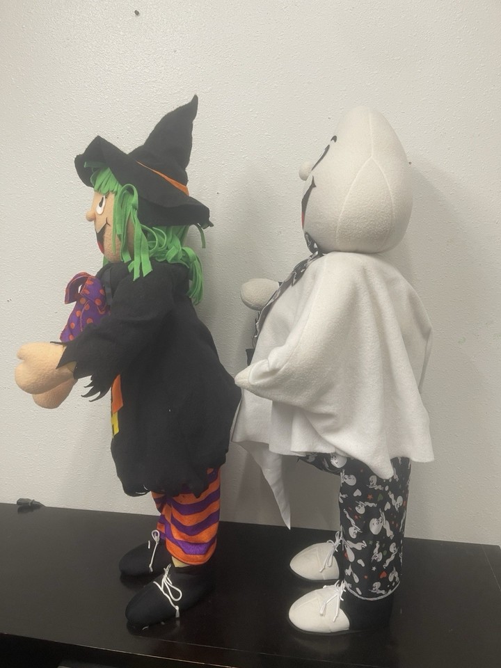 VTG Lot Of 2 Halloween 36" Porch Kids Witch & Ghost Trick-or-Treat ...