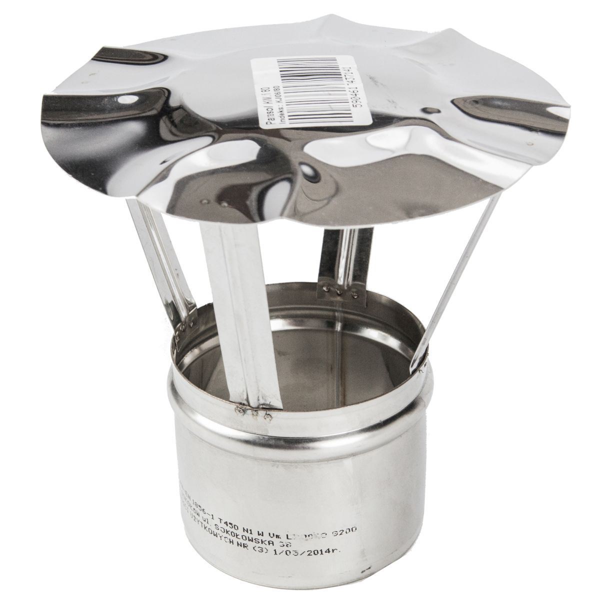 Chimney Cowl Stainless Steel 80 - 250mm (3.15"-9.85") Pipe, Rain Cover ...