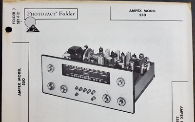 AMPEX MODEL 550 AM-FM RECEIVER RADIO PHOTOFACT | eBay