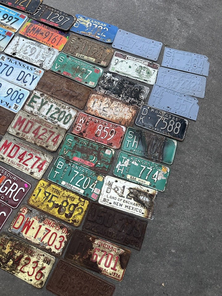 72 CRAFT JUNK Lot Of License Plates | eBay