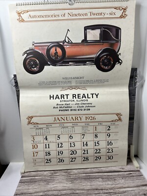 1926 Streator Hart Realty Calendar RARE Streator Illinois Vintage | eBay