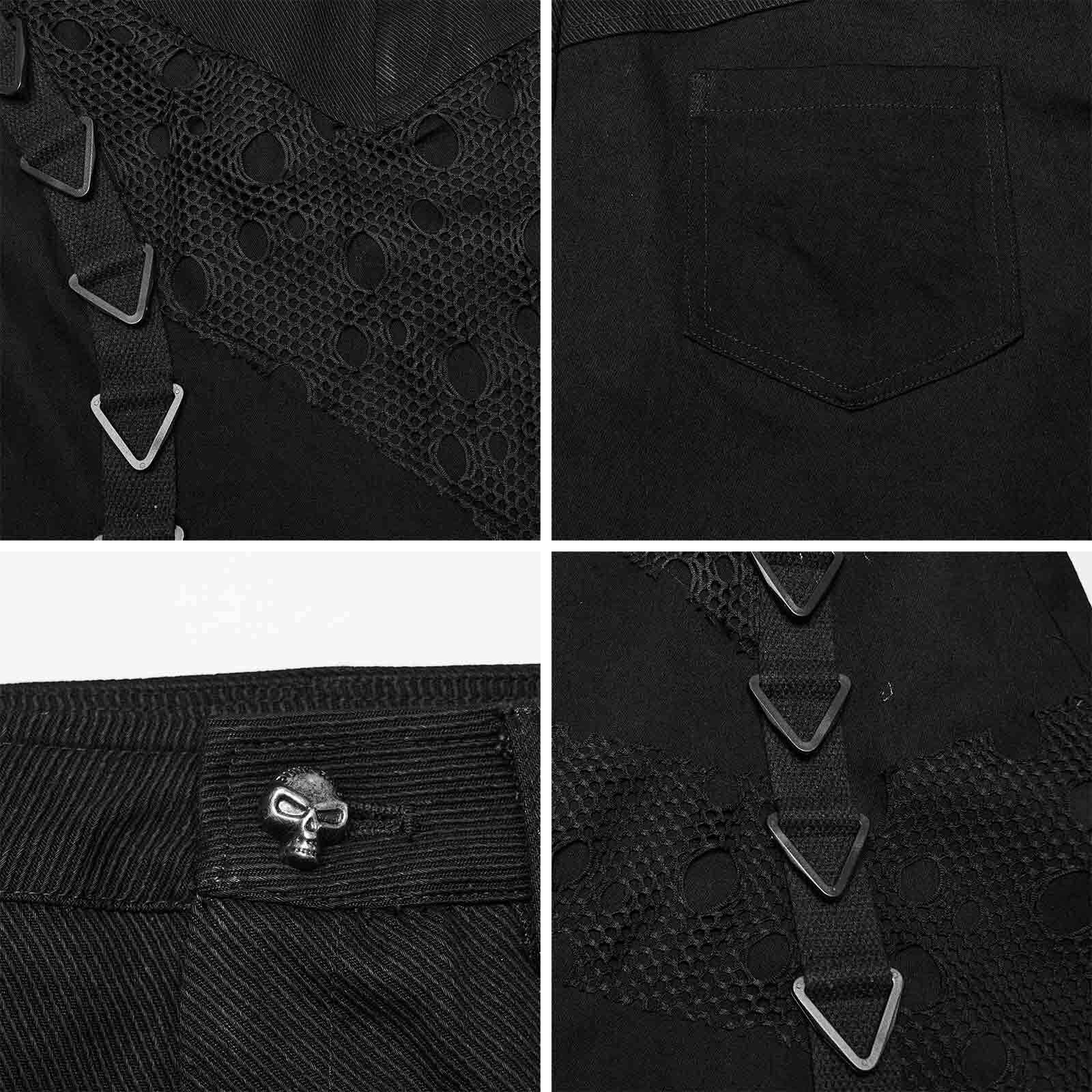 PUNK RAVE Gothic Rock Lang Schwarz Ausgestellt Triangle Flare Rock ...