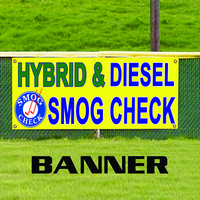 Hybrid & Diesel Smog Check Vinyl Banner Auto Workshop Vehicle ...