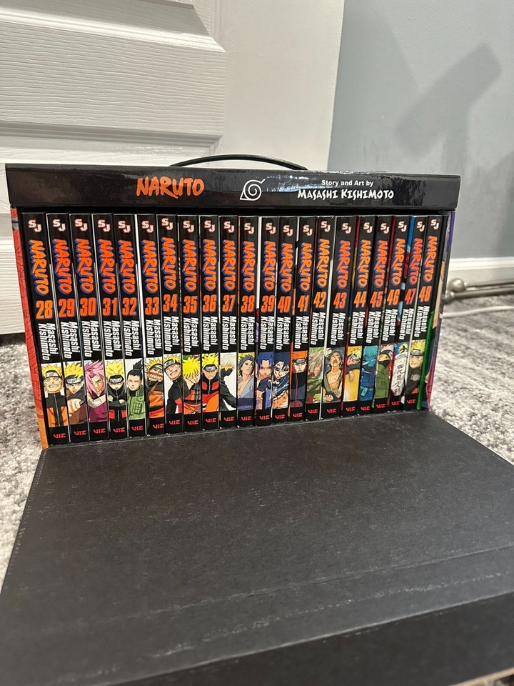 Naruto Manga Box Set 2 Volumes 28-48 (New Viz Logo) Comes With Poster ...