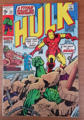 Incredible Hulk #131 ( Marvel 1970) VFN 8.0 Iron Man 1st Jim Wilson ...