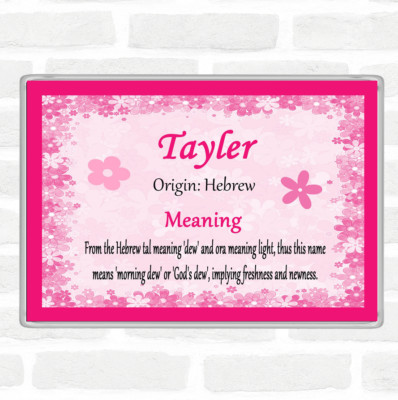 Tayler Name Meaning Jumbo Fridge Magnet Pink | eBay UK
