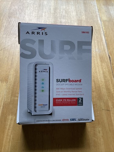 Arris SURFboard SB6183 DocSIS 3.0 Cable Modem used in box mint ...