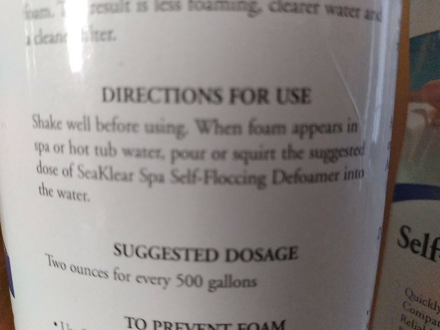 SeaKlear Spa Self-Floccing Defoamer - 1qt for sale online | eBay