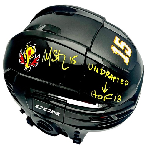 MARTIN ST. LOUIS CALGARY FLAMES SIGNED FULL SIZE HELMET HOF 18 BECKETT ...