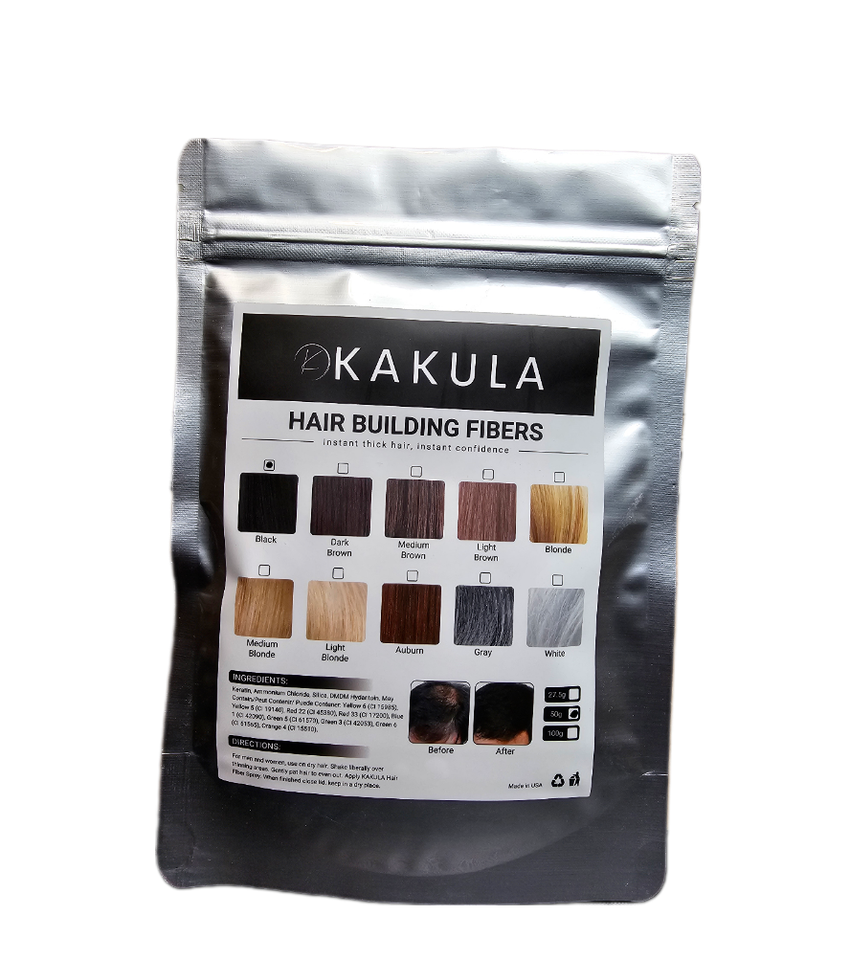 Kakula Keratin Hair Fiber Fiber Refill 27.5g/50G Black Dark/Med/Light Brown | eBay