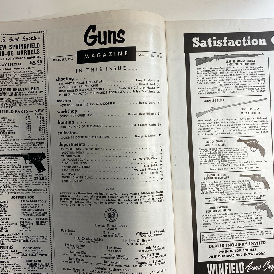World's Biggest Gun Collection Guns Vintage Magazine December 1956 | eBay
