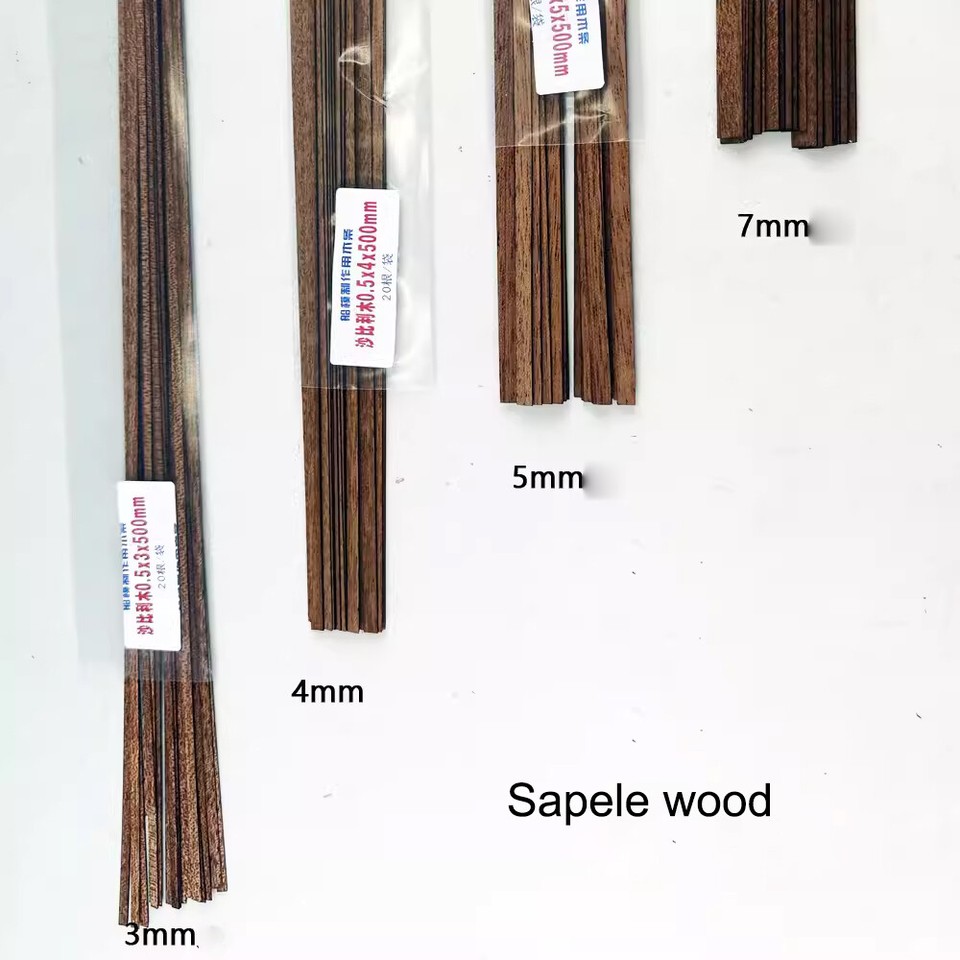 Sapele Wood Strips 0.5x5x500mm for Wooden Ship Fittings Supplier - Pack ...