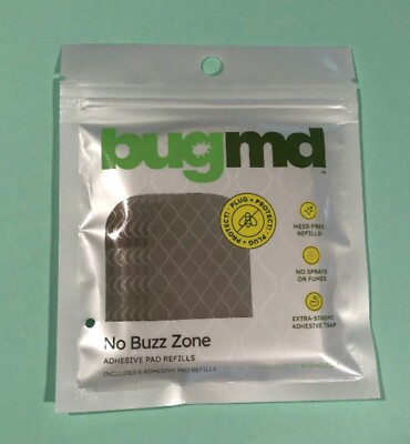 Genuine BugMD No Buzz Zone Flying Insect Extra-Strong Pad Refill (6 ...
