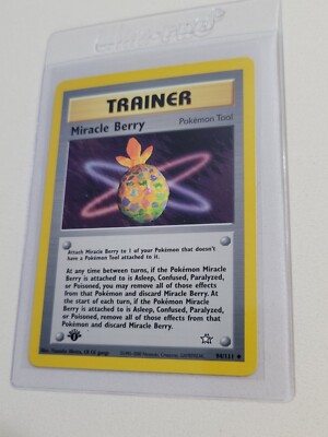 Miracle Berry - Pokemon Neo Genesis First 1st Edition #94 - Uncommon ...