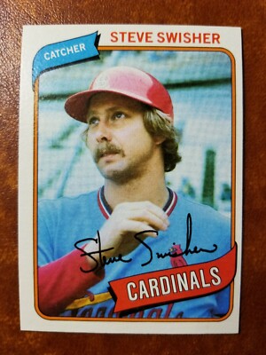 VINTAGE STEVE SWISHER #163 ST. LOUIS CARDINALS - 1980 TOPPS MLB ...