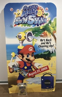 Super Mario Sunshine Nintendo Gamecube Promo Standee Store Display Sign ...