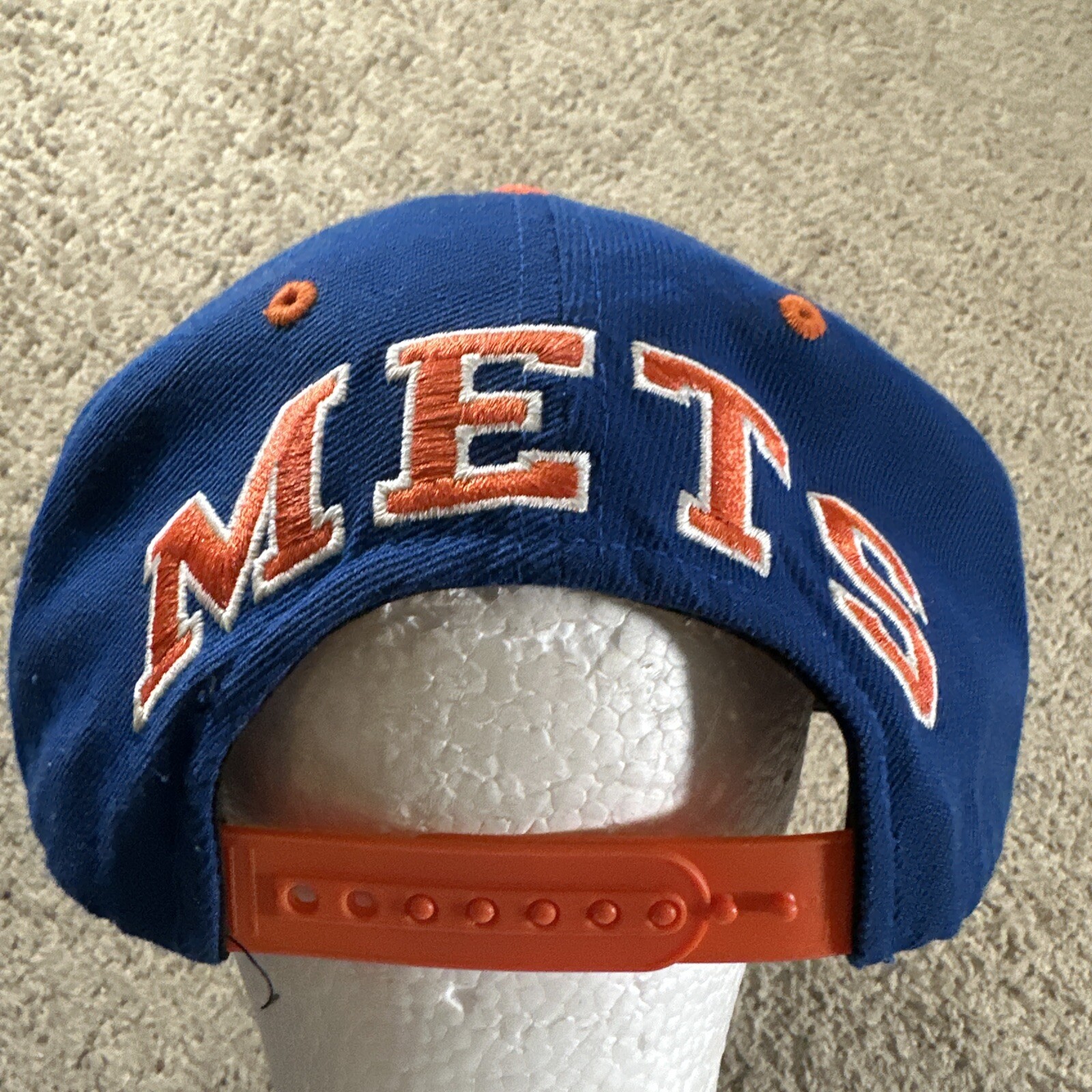 VTG New York Mets Hat Cap Mens Blue Snapback Blockhea… - Gem