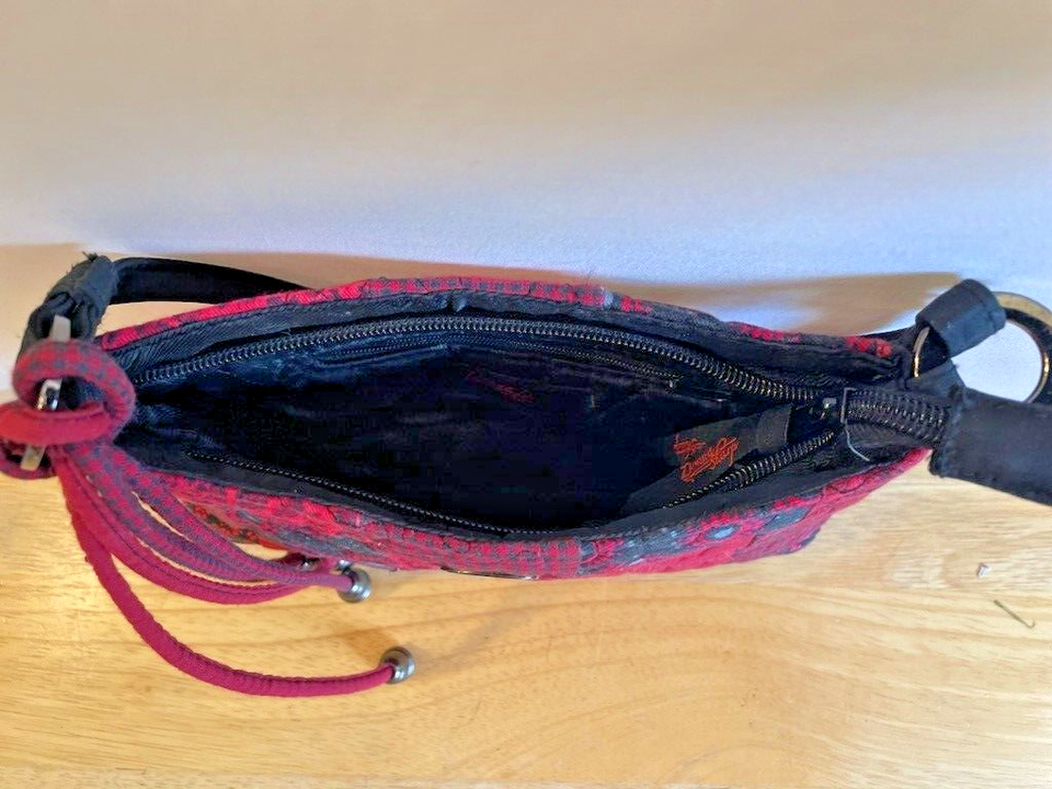 DONNA SHARP PURSE QUILTED RED AND BLACK BAG | eBay