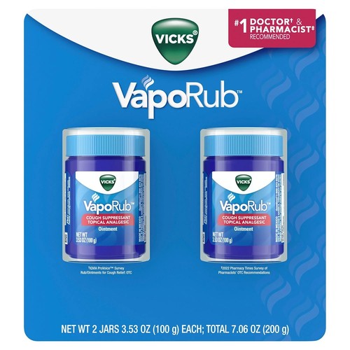 2. Pieces Vicks Vaporub Chest Rub Ointment Relief From Headache Blocked ...