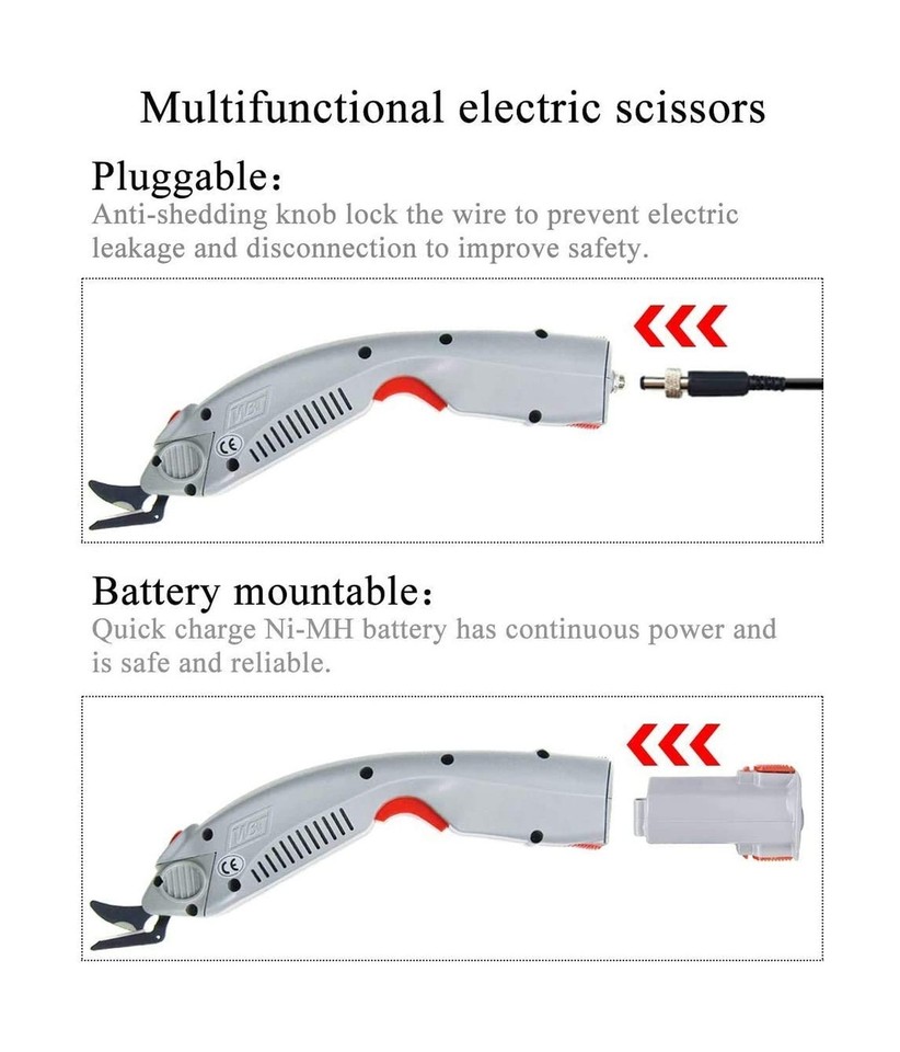 MXBAOHENG Electric Scissors Fabric Cutter Wbt-1 Rechargeable Shears ...