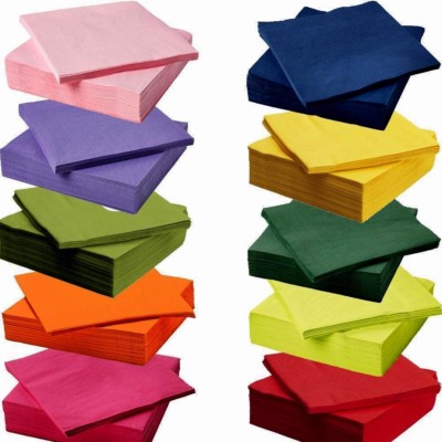 Coloured Paper NAPKINS 20 Pack All Colours 33cm 2 Ply Wedding Christmas ...