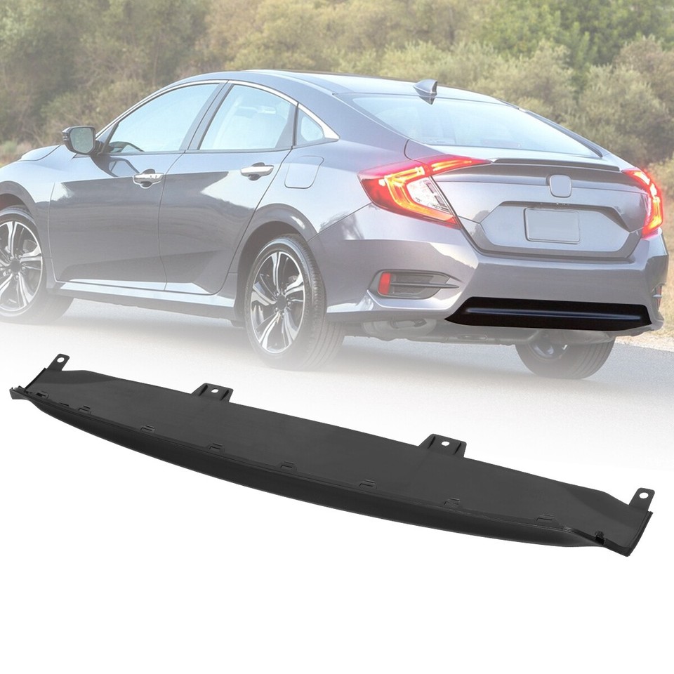 Valance For 2016-2018 Honda Civic Rear Bumper Cover Garnish Textured ...