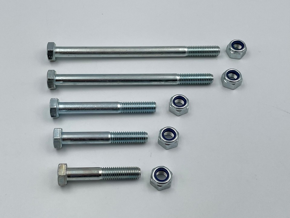 10 Stück Schraube ISO 4014 M8x45 10.9 verzinkt + Mutter M8 Kl.10 | eBay