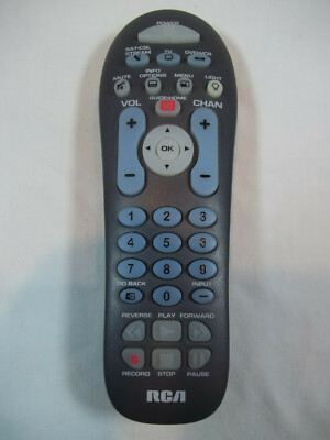 RCA RCR314WR UNIVERSAL Lite up BIG BUTTON VCR DVD TV Remote ir Tested ...
