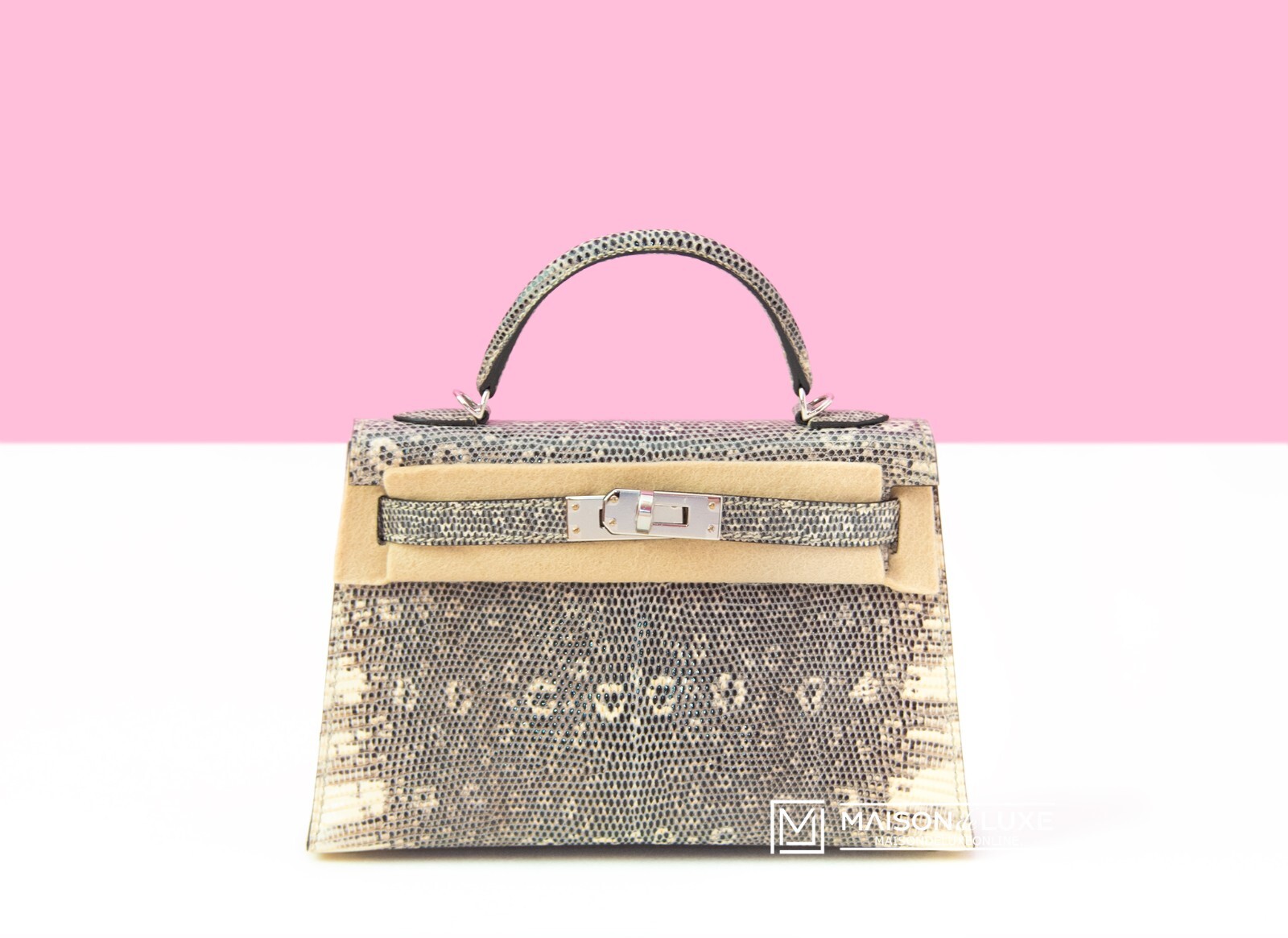 NEW HERMES Ombré LIZARD MINI KELLY II 20 BAG POCHETTE BIRKIN HANDBAG ...