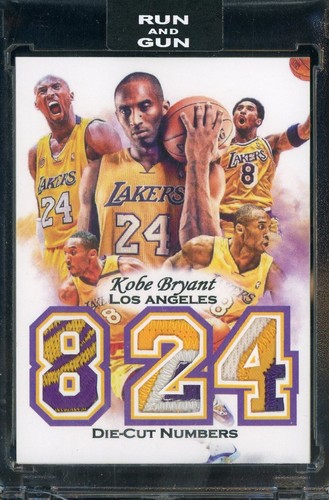 2024 Run And Gun Kobe Bryant Los Angeles Lakers HOF Triple Custom Patch ...